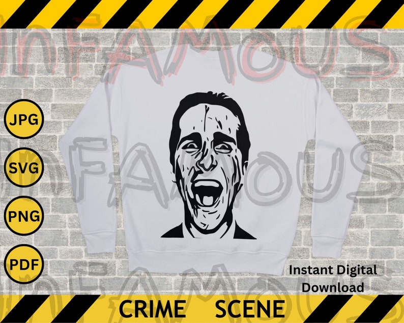 Digital Download American Psycho Image High Resolution Printable | SVG ...