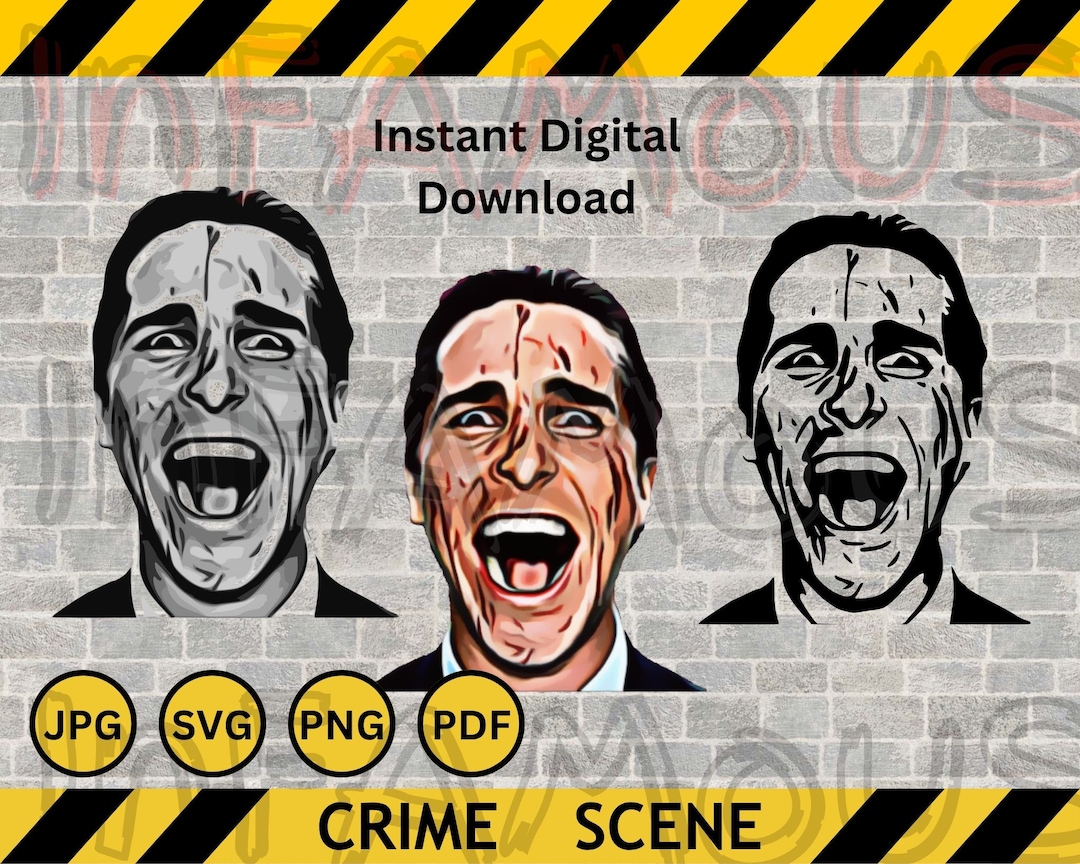 Digital Download American Psycho Image High Resolution Printable | SVG ...