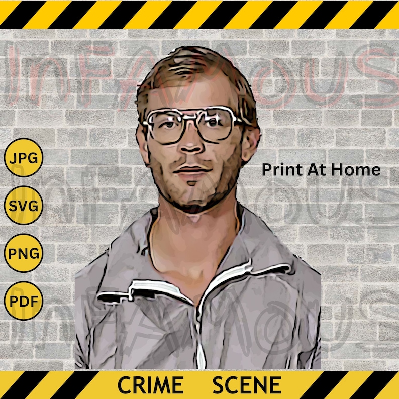 Digital Download Jeffrey Dahmer Mugshot Image High Resolution Printable ...