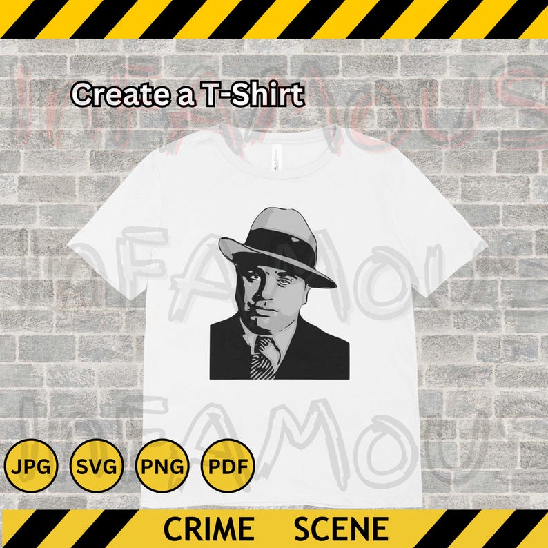 Digital Download Al Capone Mugshot Image High Resolution Printable SVG ...