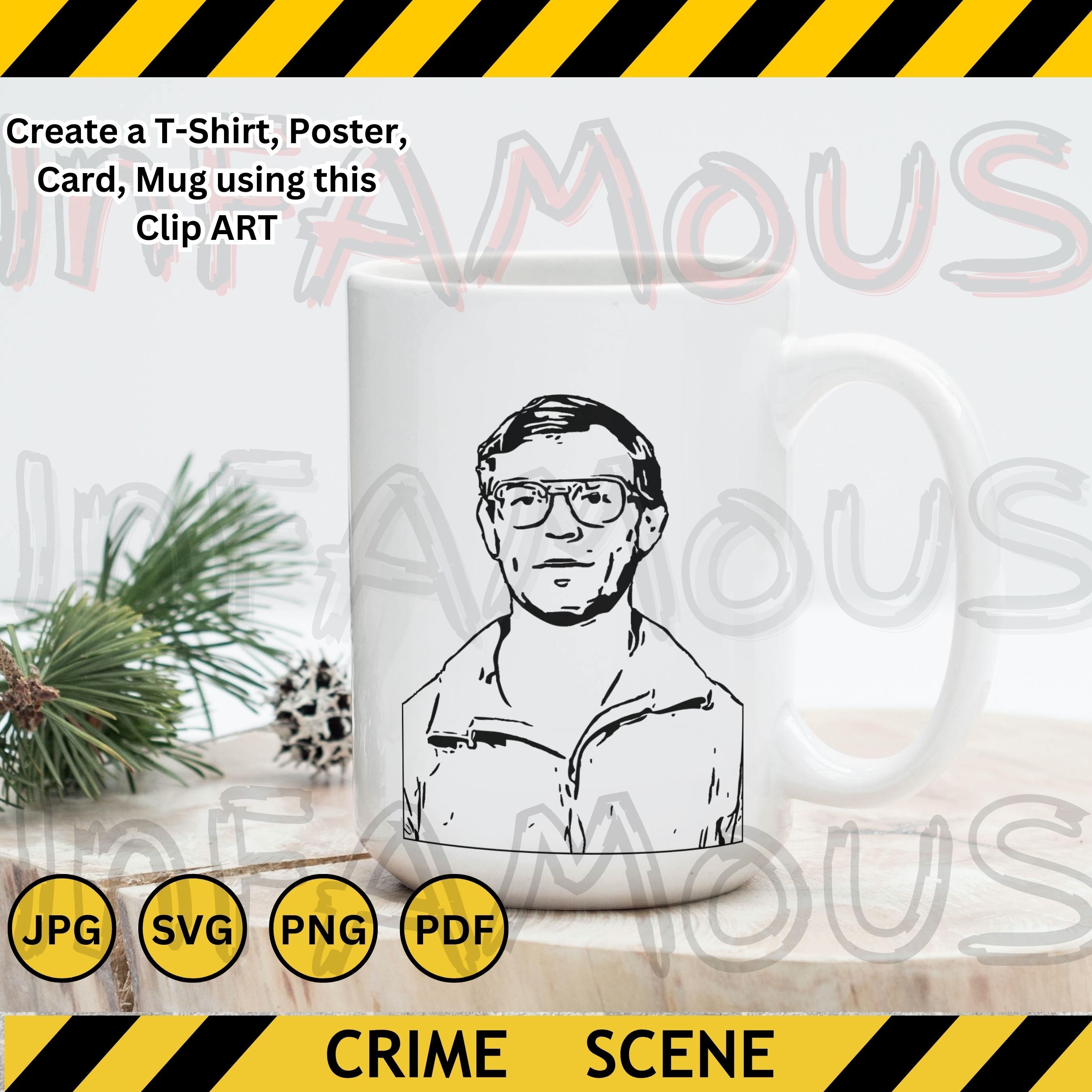 Digital Download Jeffrey Dahmer Mugshot Image High Resolution Printable ...