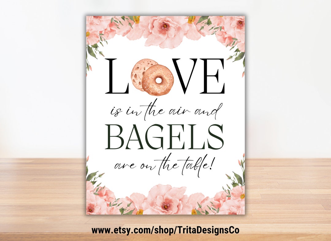 Ready to Print: Love is in the Air and Bagels Are on the Table Party ...