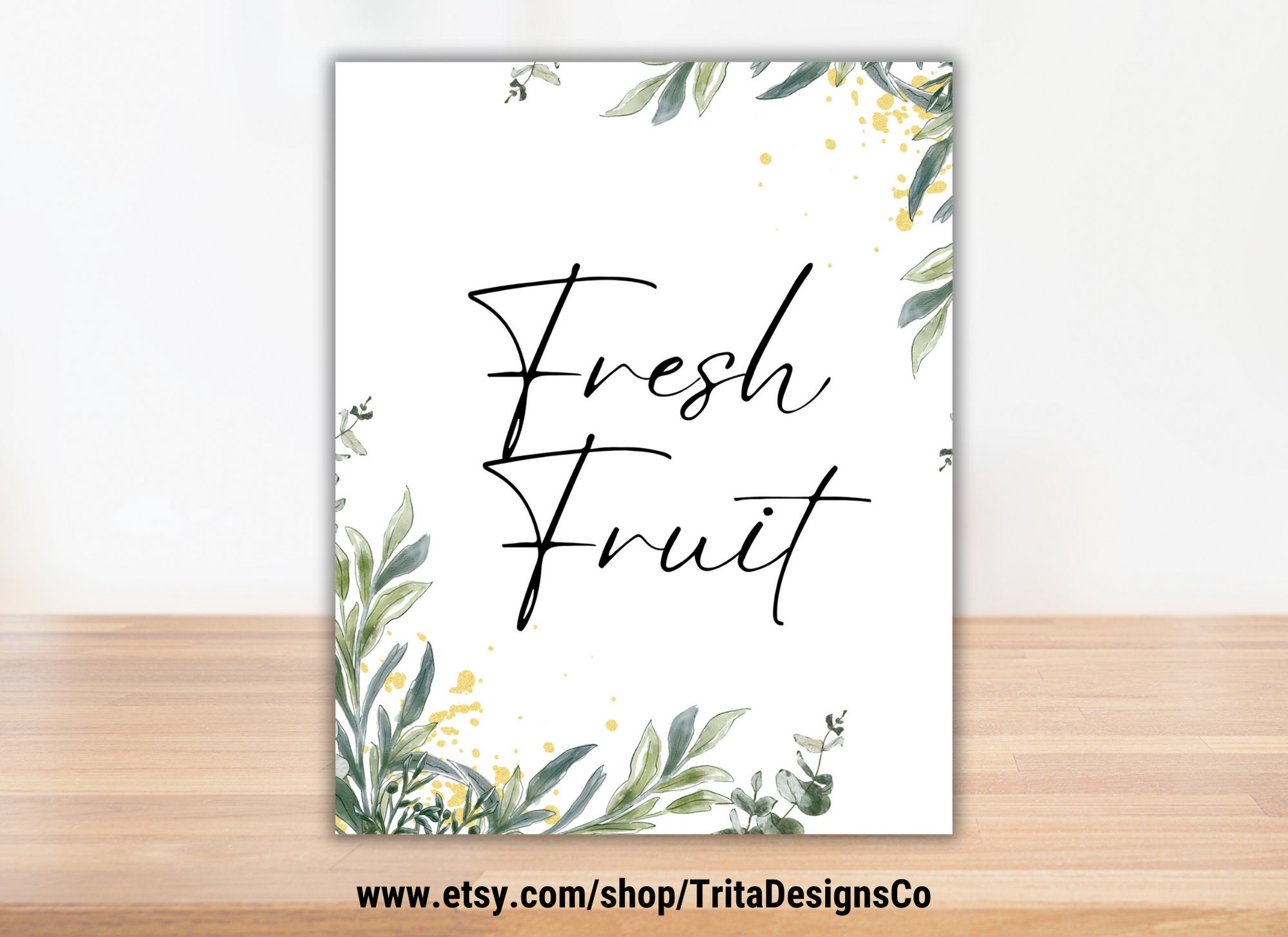 Ready to Print: Fresh Fruit Party Sign! Instant Digital Download ...