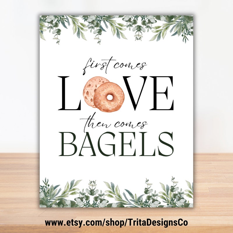 Bagel Bar Sign - Etsy