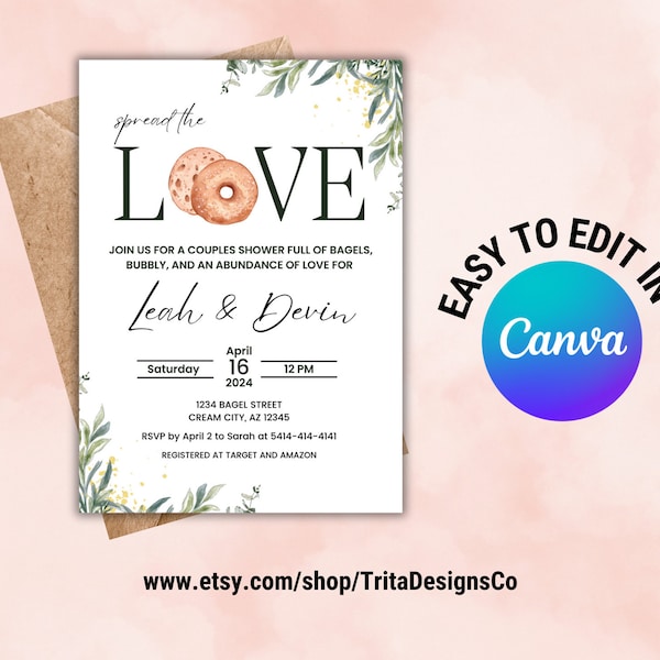 Bagel Invitation - Etsy