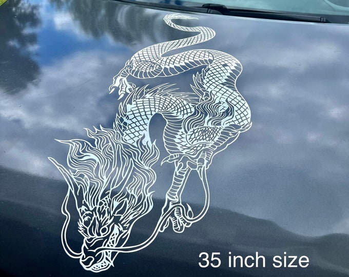 Dragon Decal, Dragon Sticker, Dragon Car Decal, Dragon Laptop Decal ...