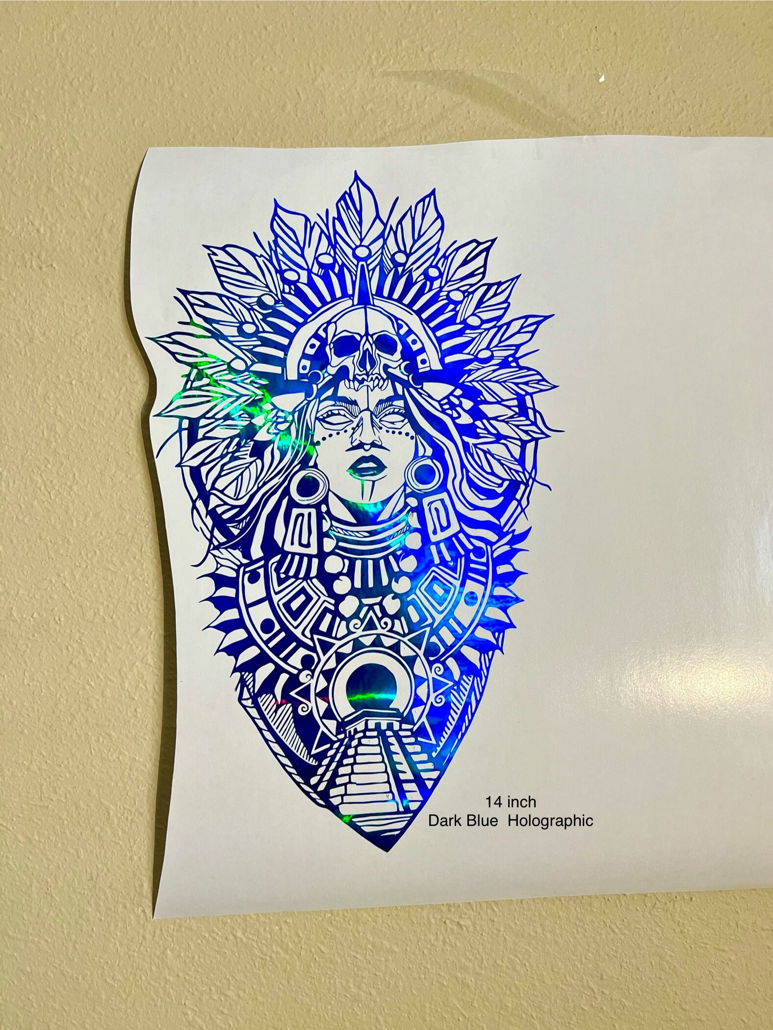 Aztec Woman Warrior Decal | Aztec Goddess Truck Decal | Tribal Aztec ...