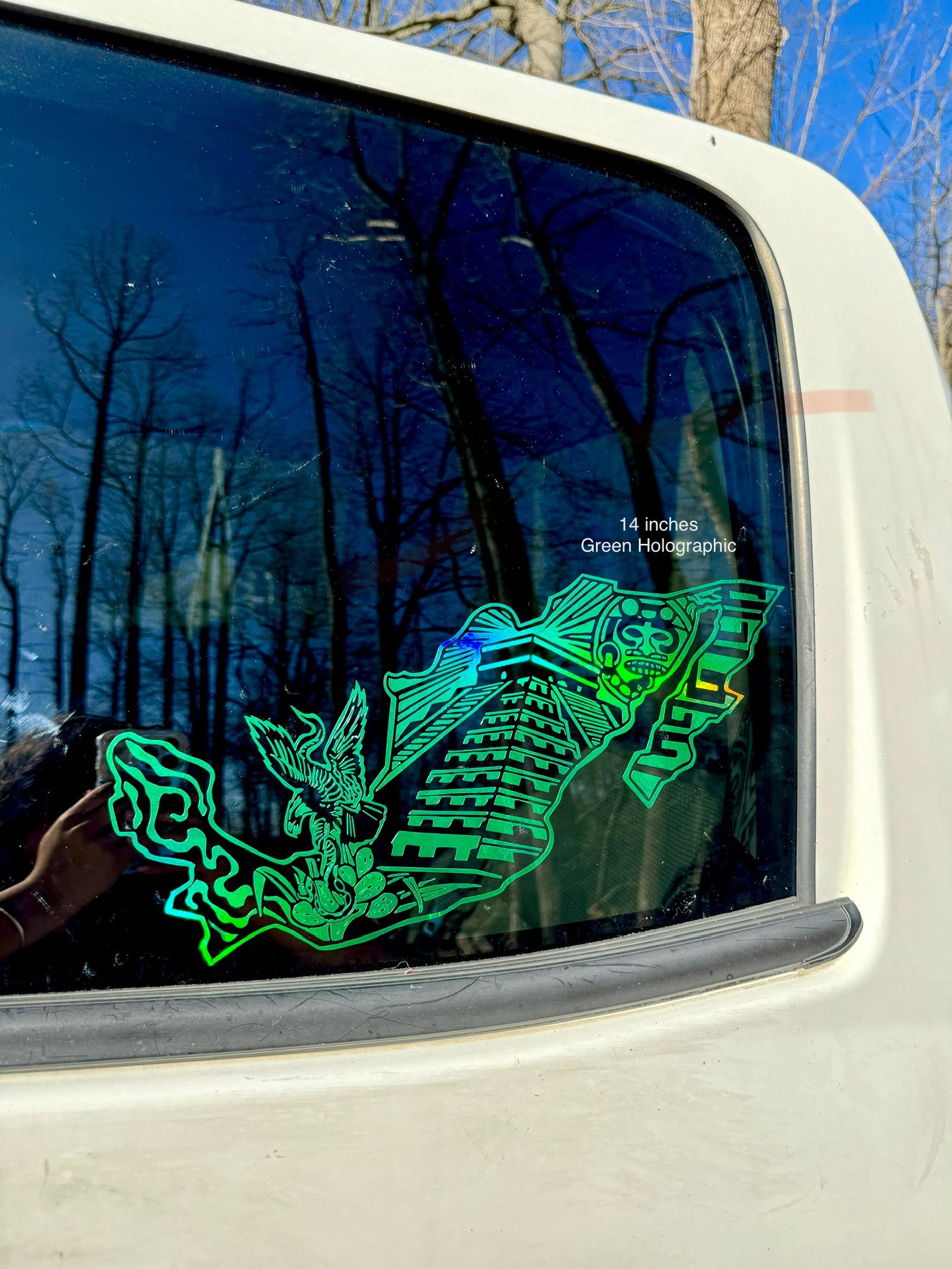 Mexico Map Aztec Decal | Aztec Warrior Mexico Car & Truck Vinyl Sticker ...