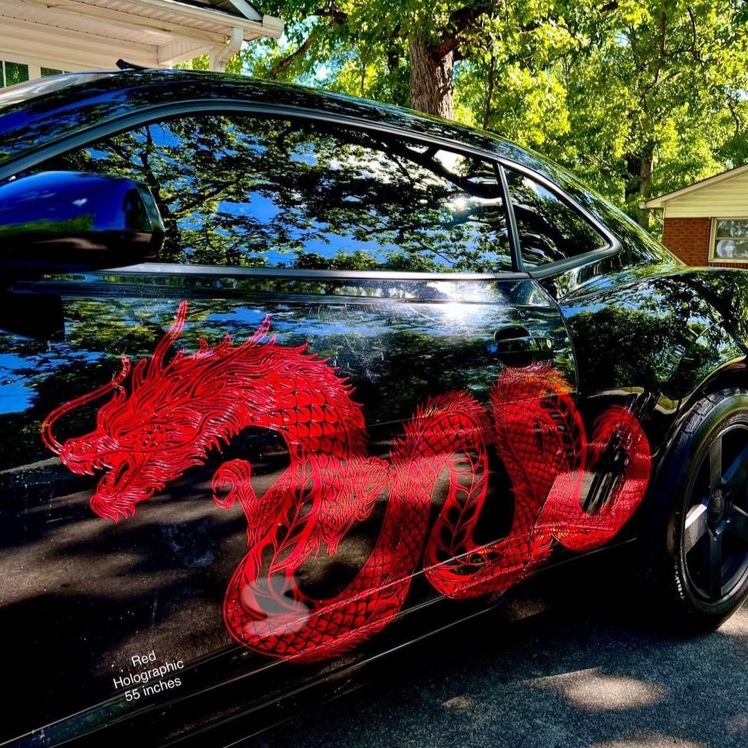 Large Dragon Car Decal | Chinese Dragon Side Vinyl Sticker | JDM Dragon ...