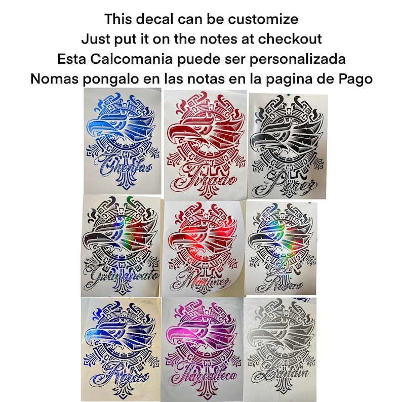 Hecho En México Eagle Decal | Aztec Mexican Pride Vinyl Sticker ...
