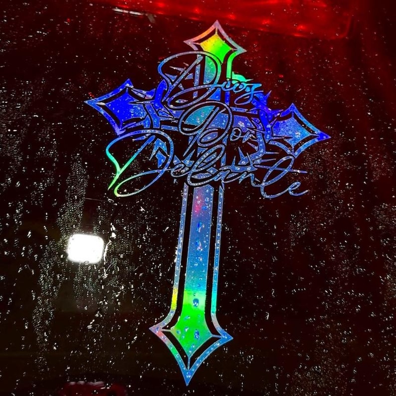 Dios Por Delante Cross Decal | Spanish Christian Cross Vinyl Sticker ...