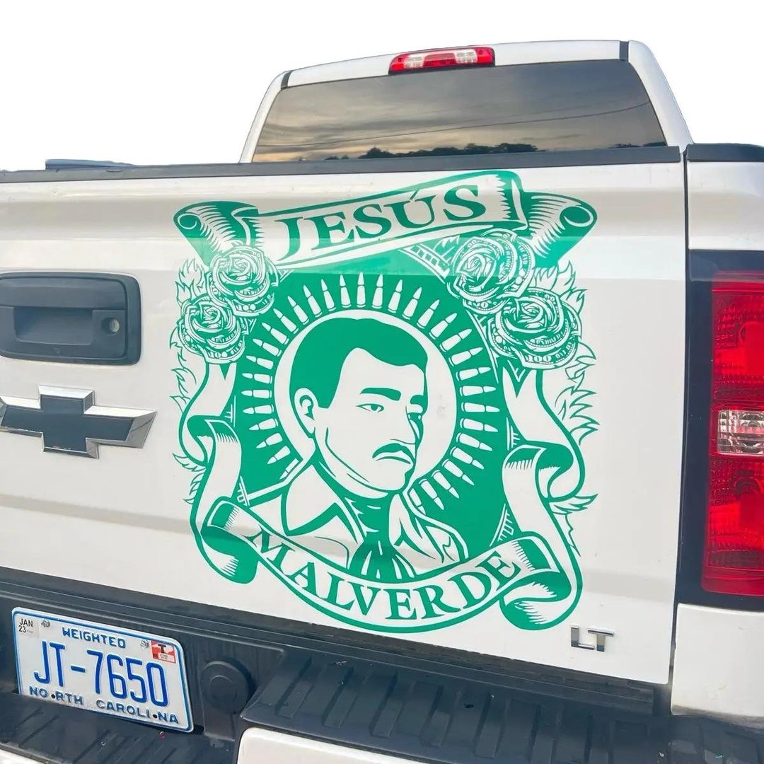 Jesus Malverde Decal Graphic Sticker | Trucks | Cars | Walls | SVG ...