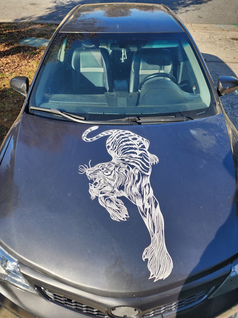 Tiger Decal | Aggressive Tiger Vinyl Car Window Sticker | Wild Tiger ...