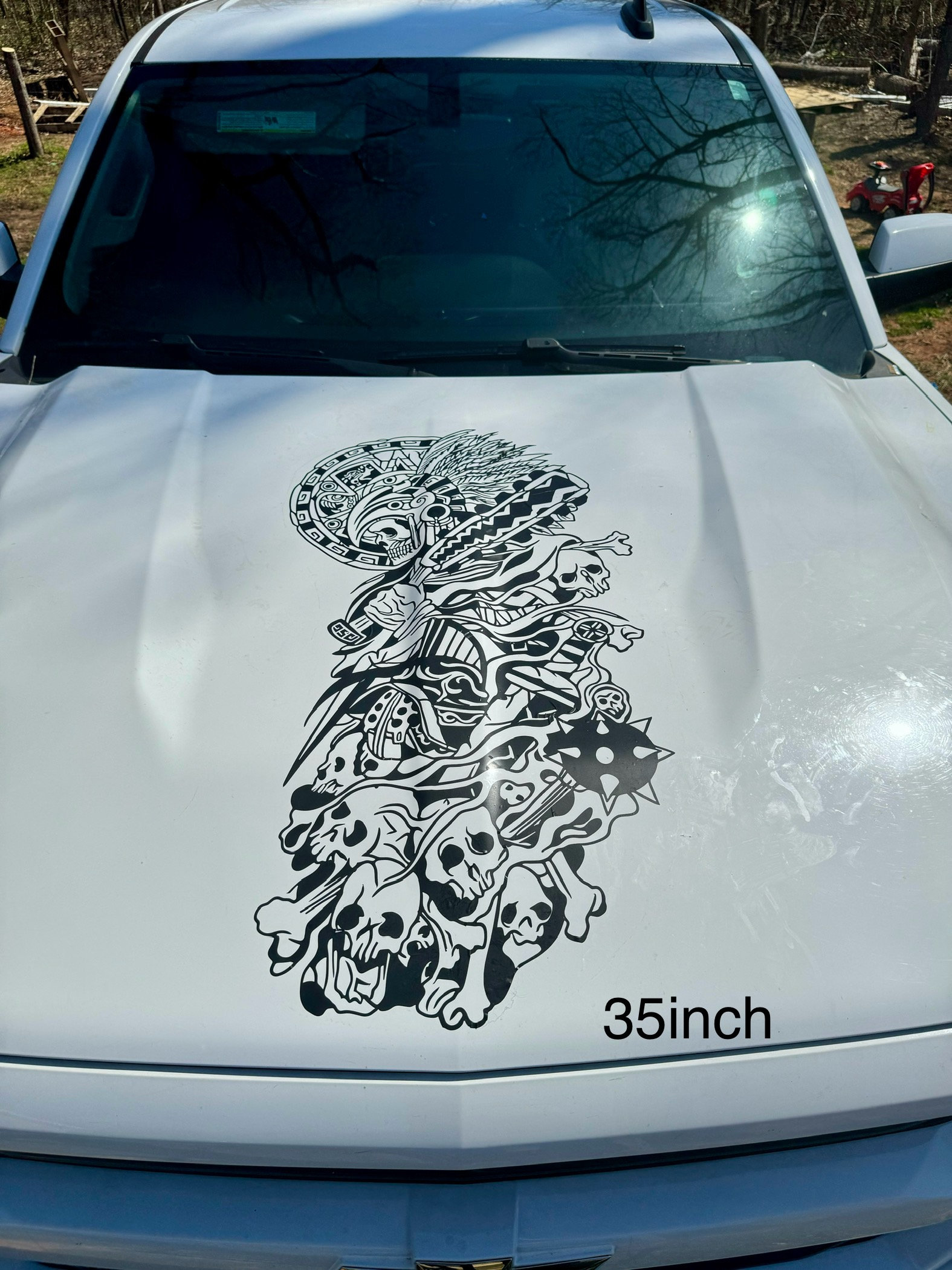 Aztec Skull Decal Graphic Sticker Trucks Cars Walls SVG PNG Removable ...