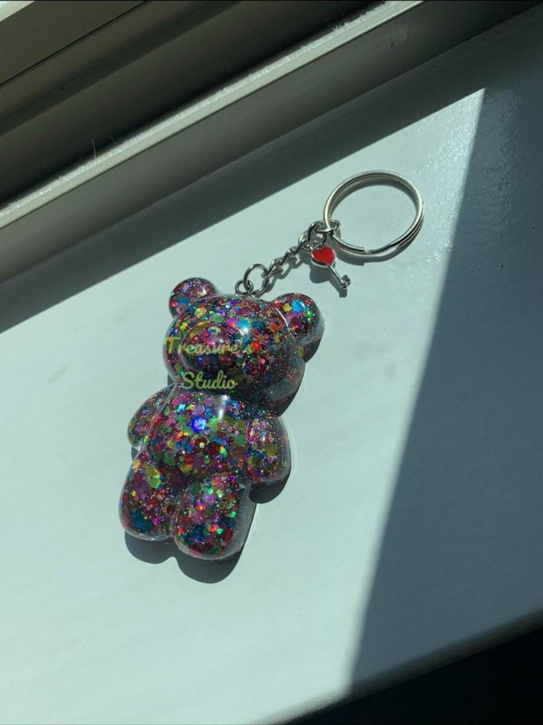 Colorful Bear Keychain for Girls, Bear Keychains for Women, Resin ...