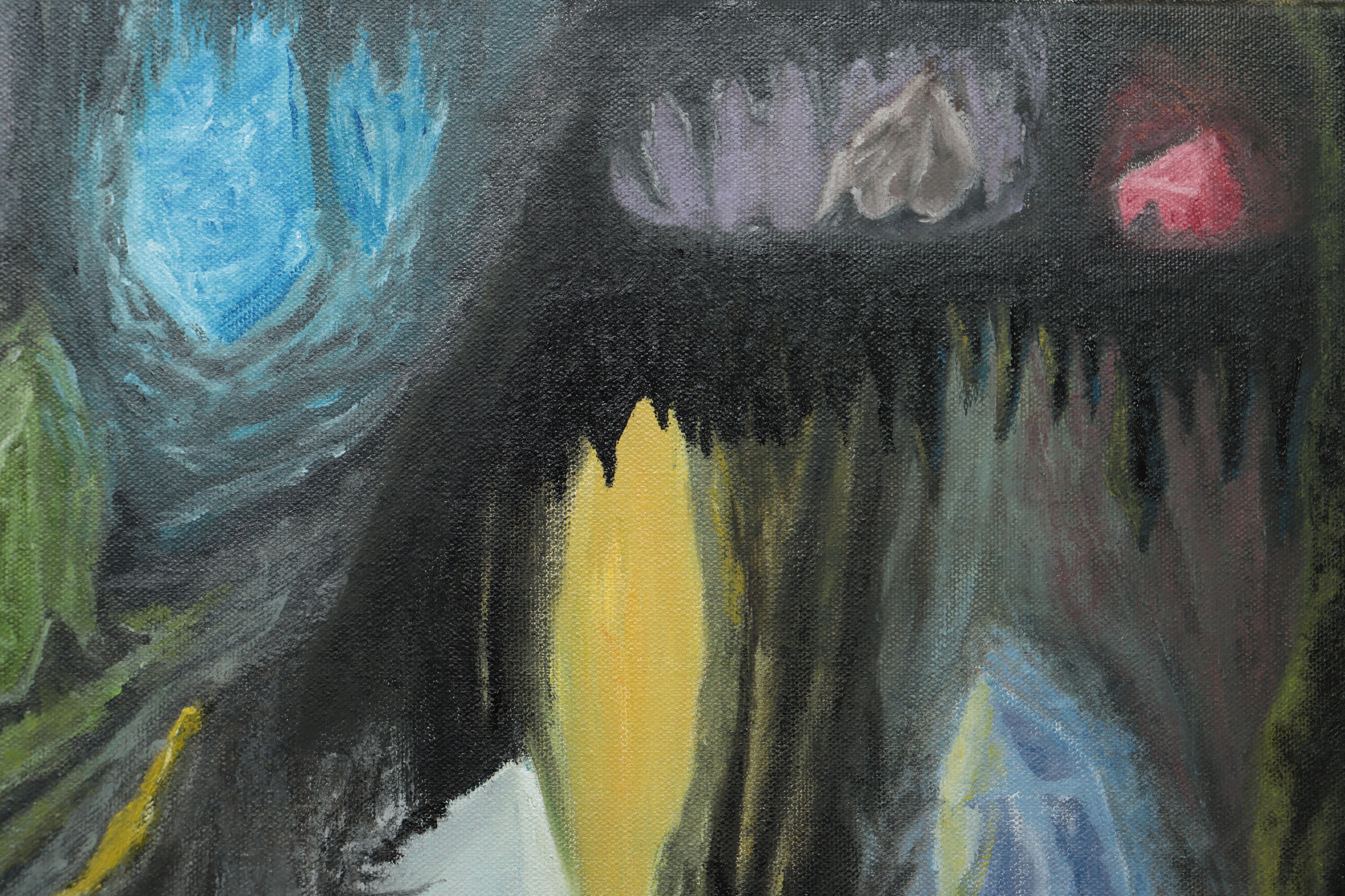 Crystal Caverns Original Oil Painting on 18x24 Canvas Wall Art Bob Ross ...