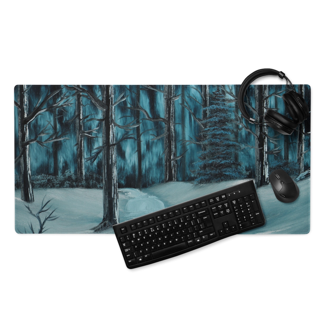 Desk Pad "azure Forest" • Mouse Pad • Gaming Mat - Etsy