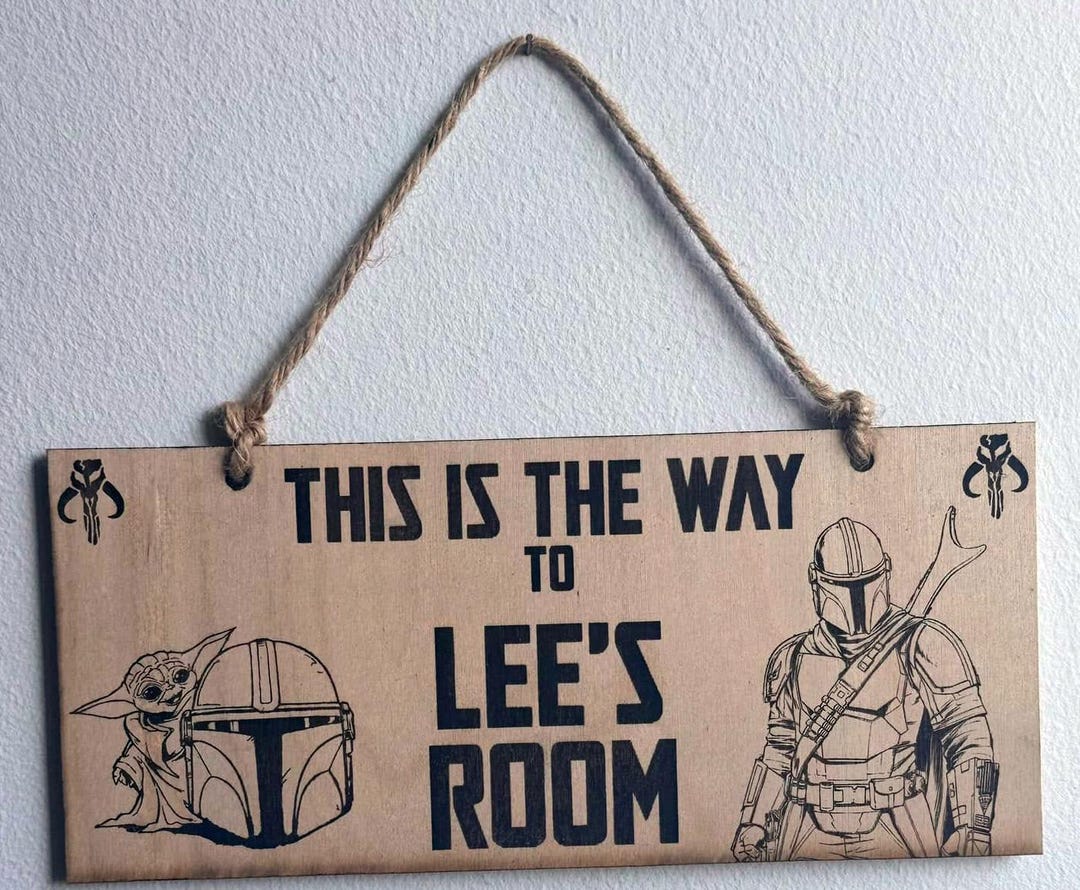 Mandalorian Hanging Sign - Etsy