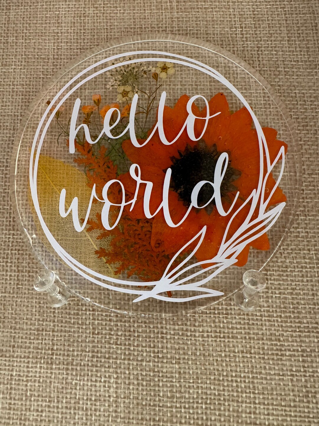 Baby Milestone Pressed Flower Discs - Etsy