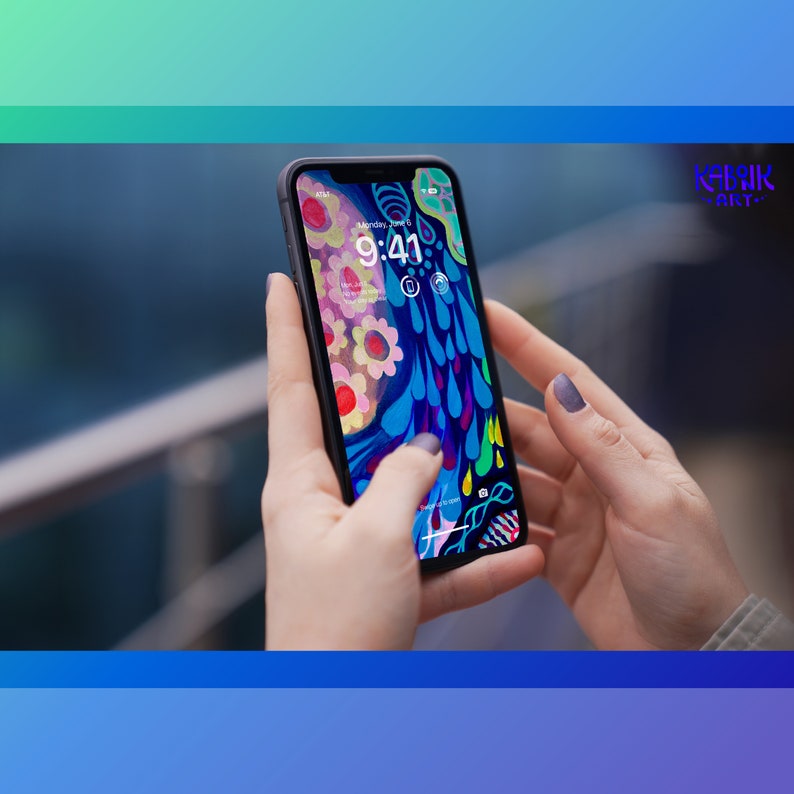 Vibrant Artsy Digital Wallpaper | Photos of a Colorful, Abstract Oil ...