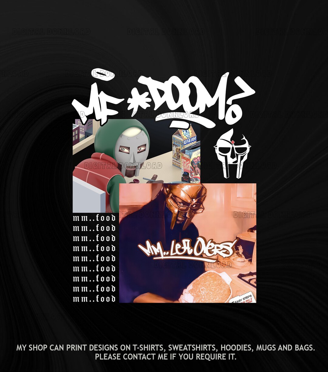 MF Doom Png, MF Doom T Shirt Design PNG Instant Download 300 Dpi ...