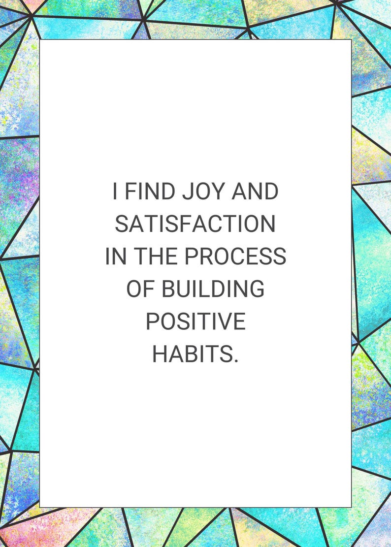 Habit Formation Affirmation Cards - Daily Self-love Practices - Empower ...