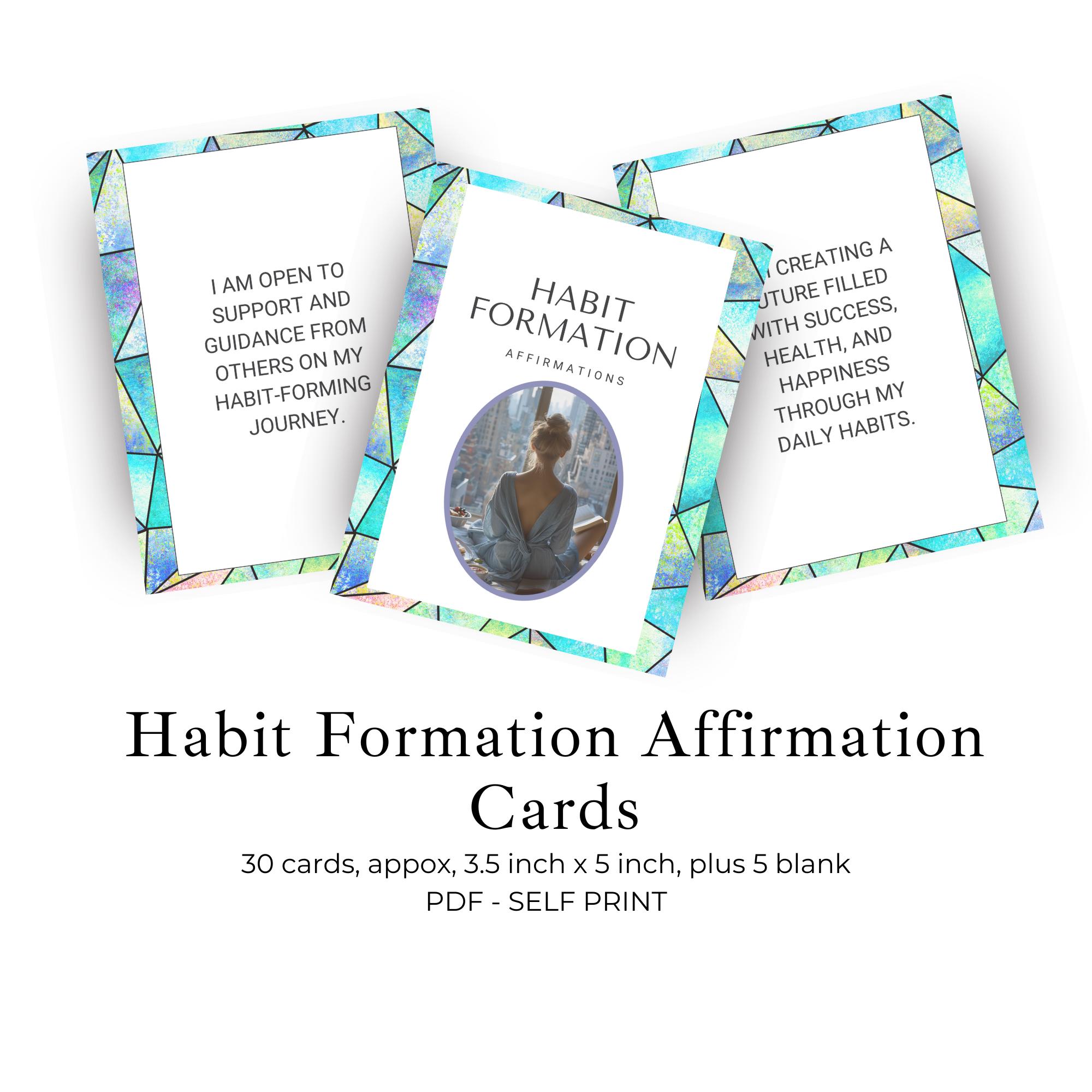 Habit Formation Affirmation Cards - Daily Self-love Practices - Empower ...