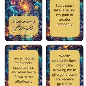 22 Frequency of Wealth Affirmation Cards - PDF Download - Bonus Guided ...