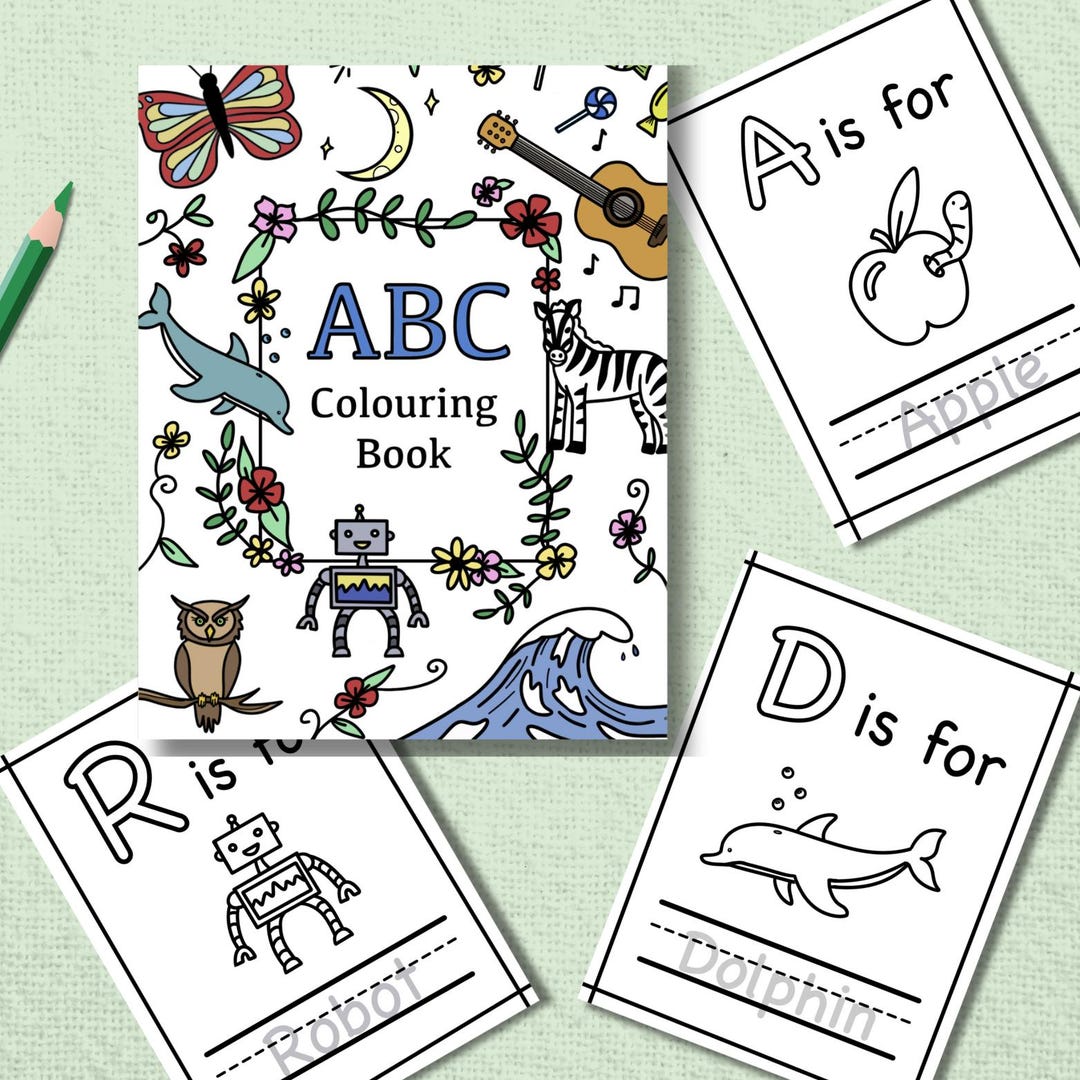 ABC Colouring Book, Alphabet Coloring PDF, Preschool Coloring Pages ...