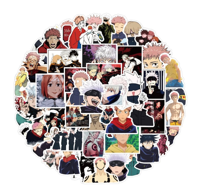Jujutsu Kaisen Anime 50 Sticker Pack JJK - Etsy UK