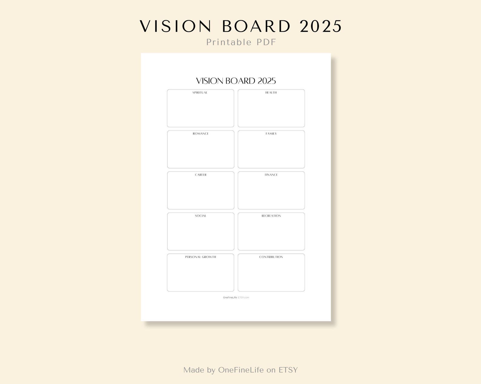 Vision Board 2025| Vision Board Printablei Vision Board Planner| Goal ...