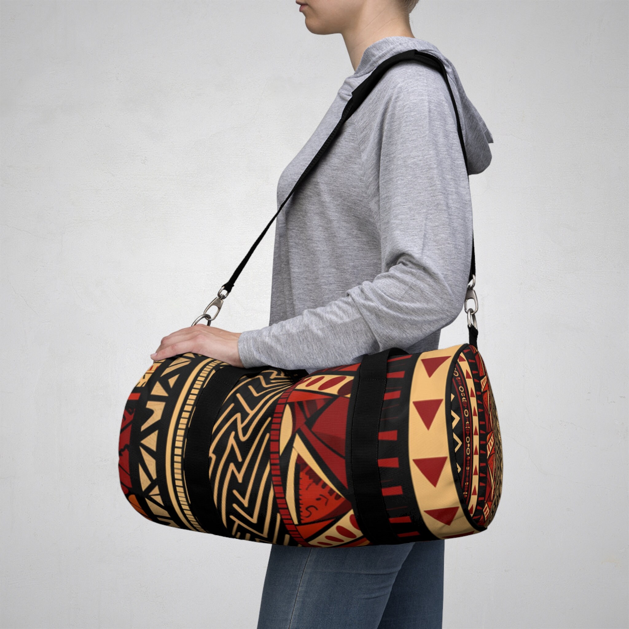 African Print Pattern Duffel Bag Tote Travel Bag Unique - Etsy