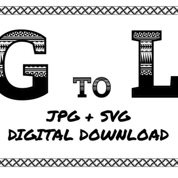 Samoan Letters Svg - Etsy
