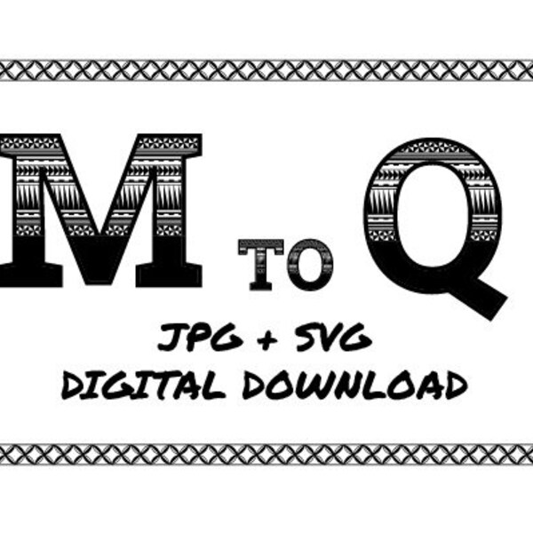 Samoan Letters Svg - Etsy