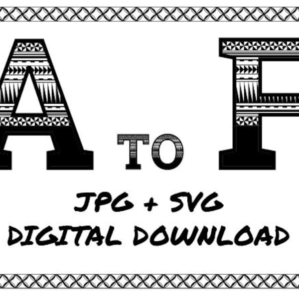 Samoan Letters Svg - Etsy