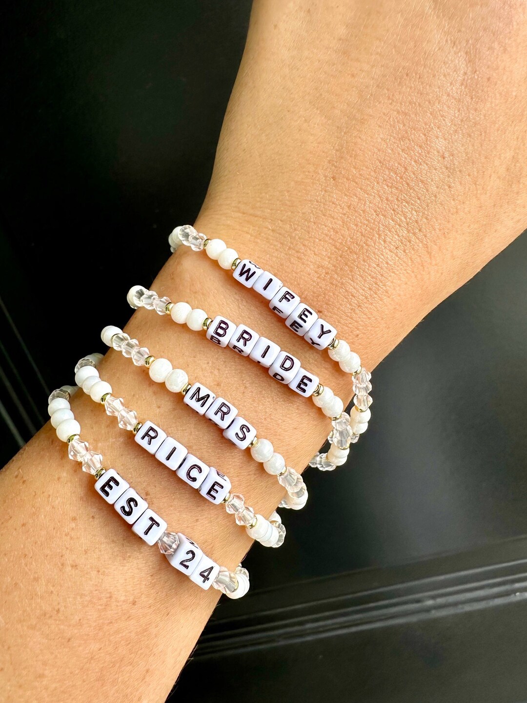 Bride Era Bracelets|stack| Wedding | Bachelorette Gift| Custom ...