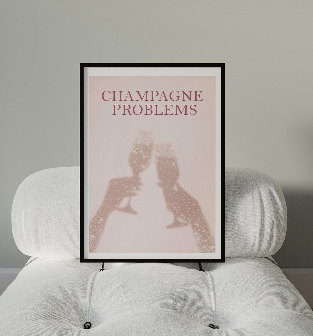 Retro Champagne Problems Taylor Poster Trendy Bar Cart Wall Art Digital ...