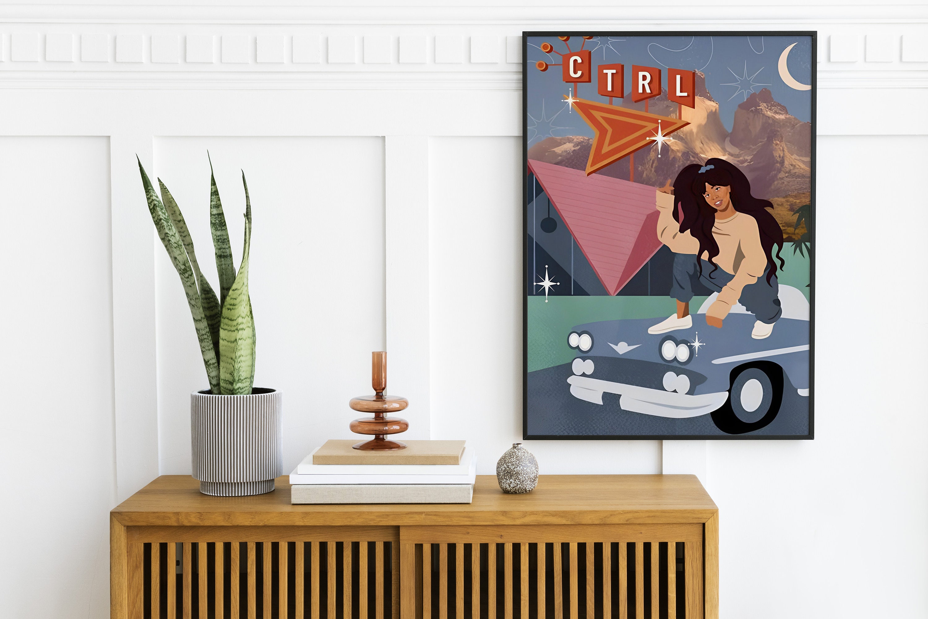 CTRL SZA Poster Music Album Cover Wall Art Illustration Printable ...