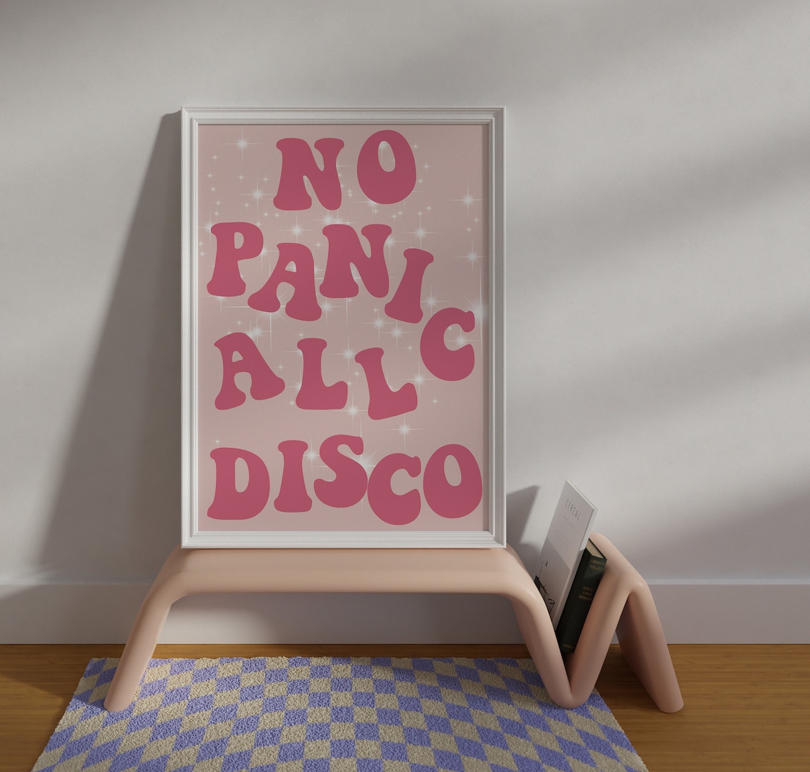 No Panic All Disco Poster Preppy Bar Cart Wall Art Digital Download ...