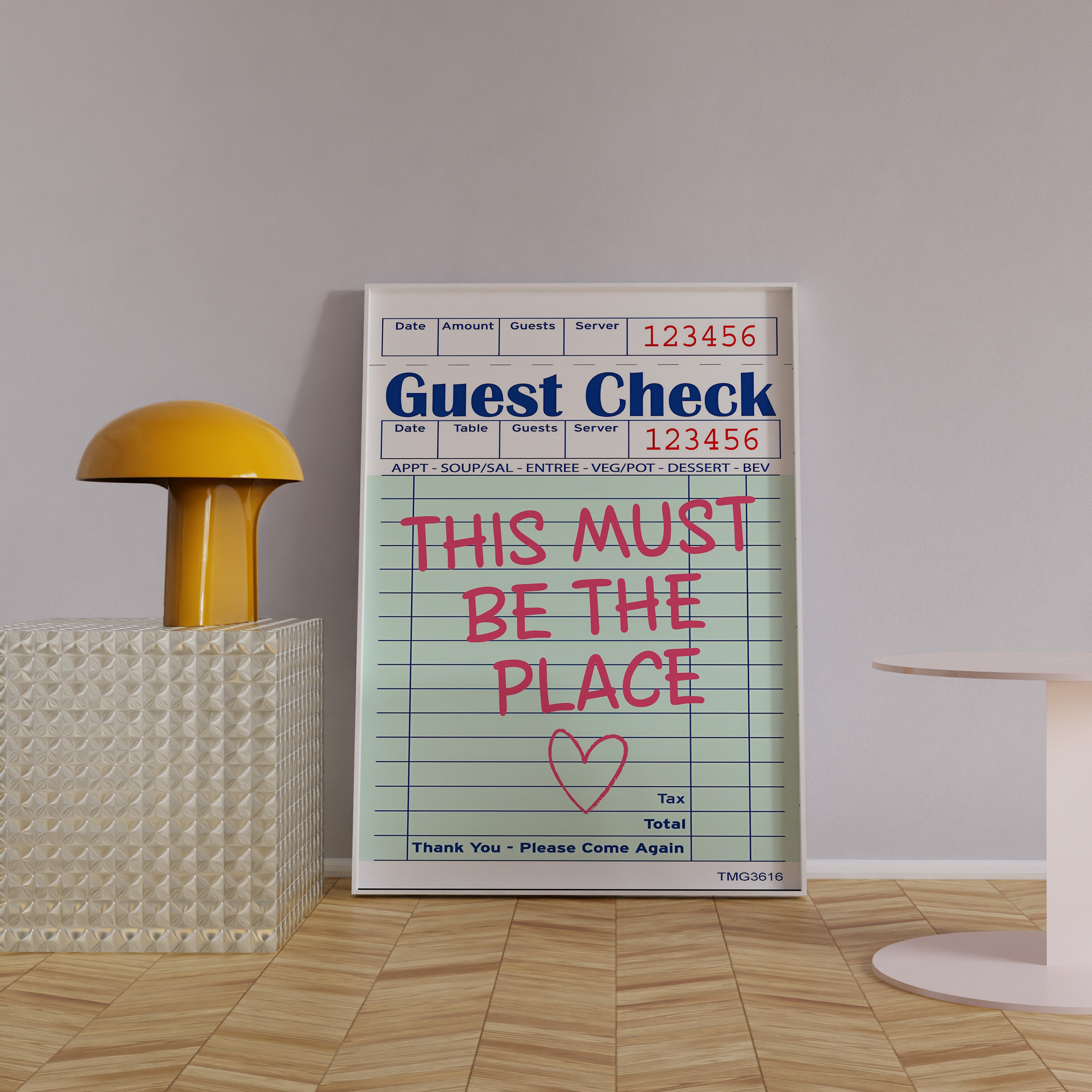 Guest Check Print This Must Be the Place Poster Preppy Wall Art Bar ...