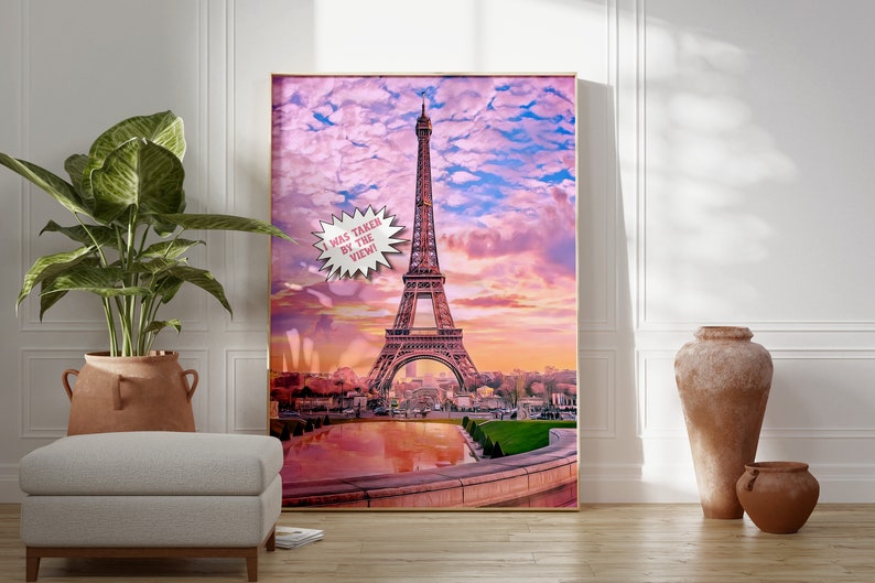 Taylor Preppy Paris Poster Trendy Midnights Song Illustration Wall Art ...