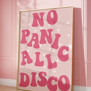 No Panic All Disco Poster Preppy Bar Cart Wall Art Digital Download ...