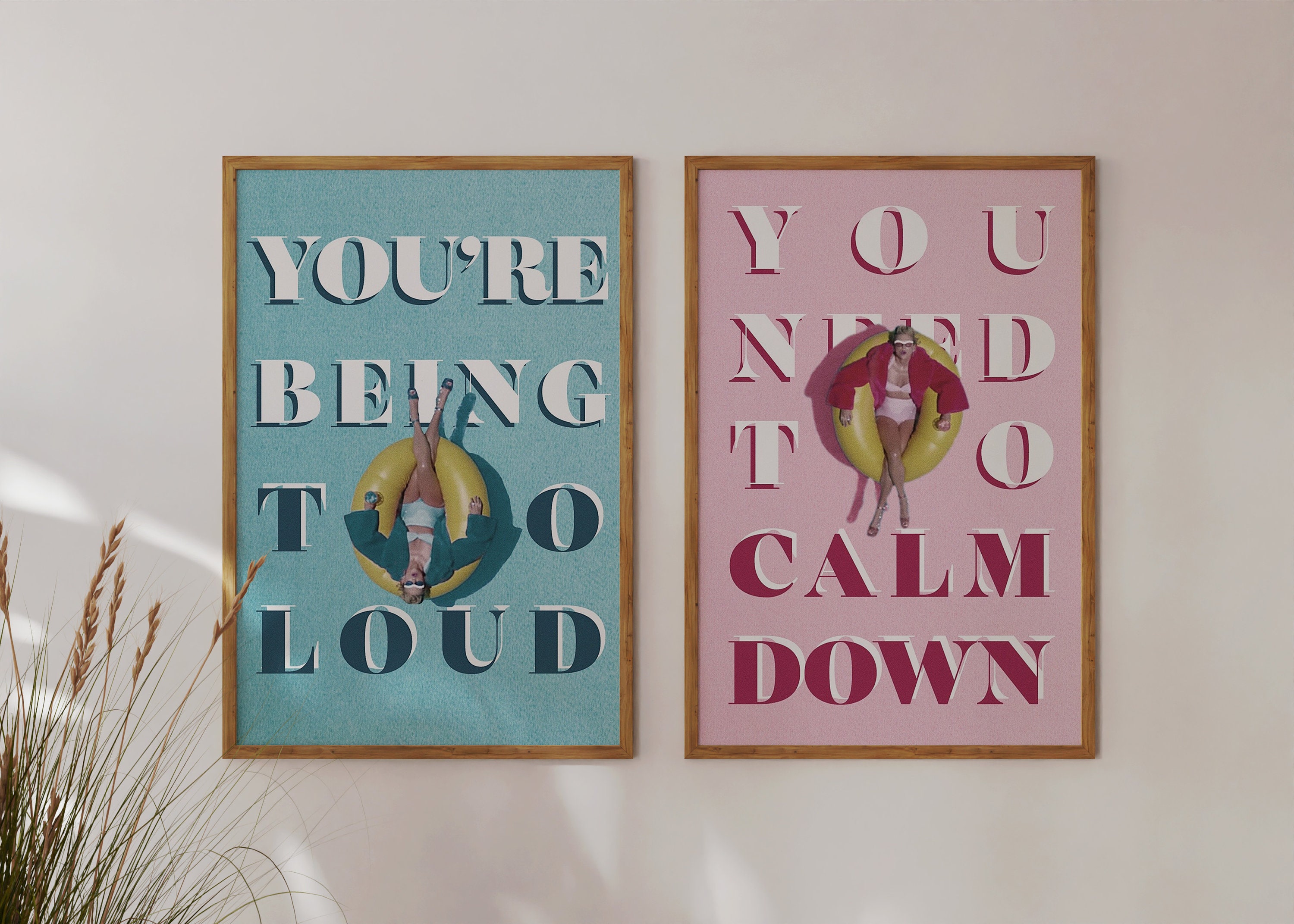 2 Pieces Taylor Poster You Need to Calm Down Wall Art Digital Download ...