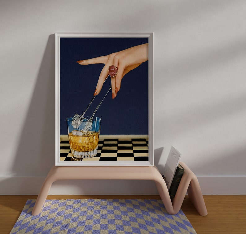 Retro Whisky Poster Trendy Bar Cart Wall Art Digital Download - Etsy
