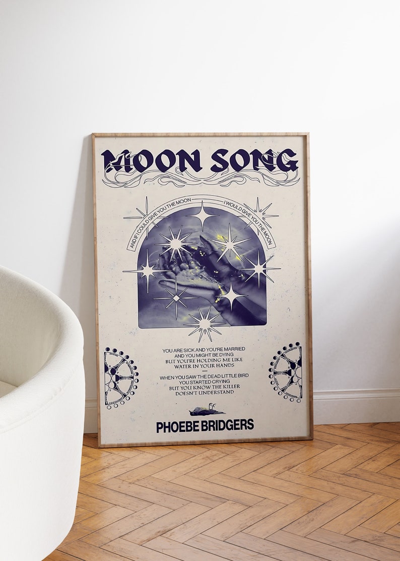Phoebe Bridgers Moon Song Bundle Wall Art Punisher Song Poster Digital ...