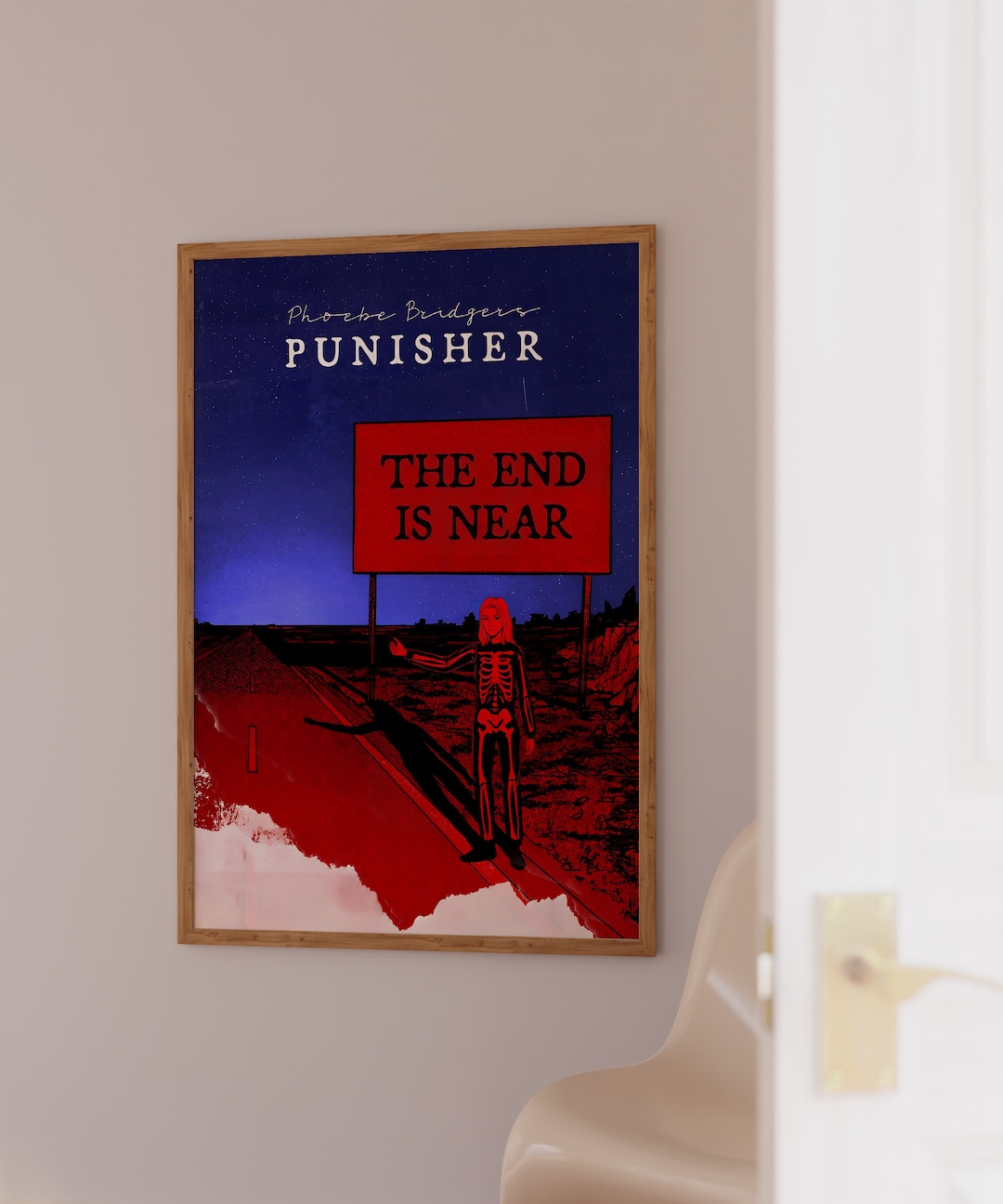 The End is Near Phoebe Bridgers Poster I Know the End Punisher Song Illustration Wall Art ...