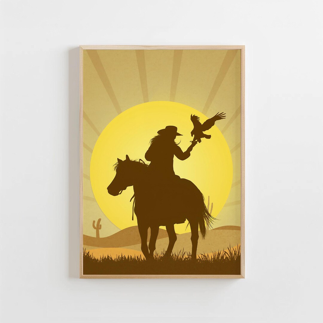 Vintage Cowgirl Prints Wild West Poster for Girls Dorm Room Decor ...