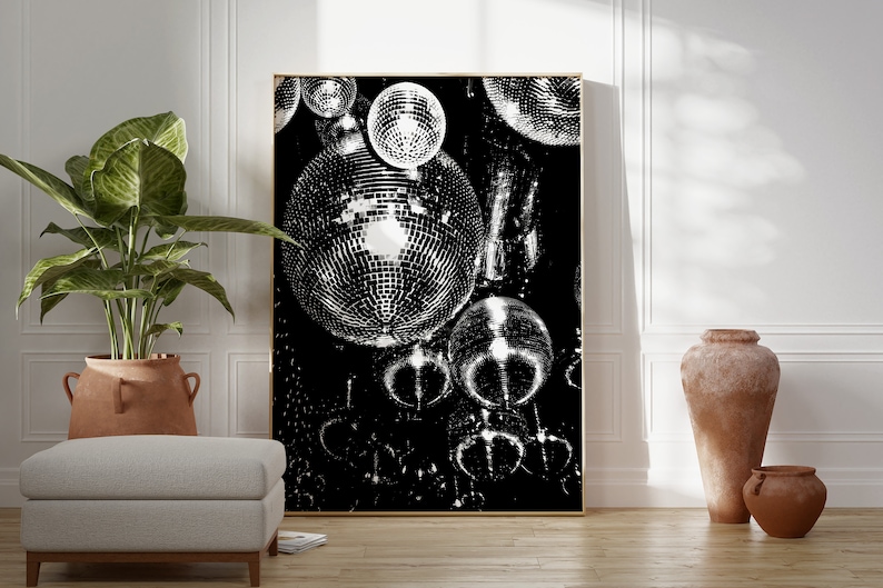 Funky Disco Ball Poster Retro Vintage Print Disco 70s Party - Etsy