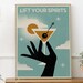 Spirits Bar Cart Poster Modern Home Bar Decor Digital Download Retro ...