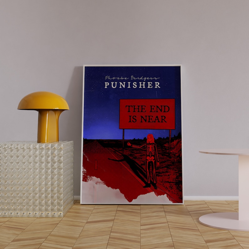 The End is Near Phoebe Bridgers Poster I Know the End Punisher Song Illustration Wall Art ...